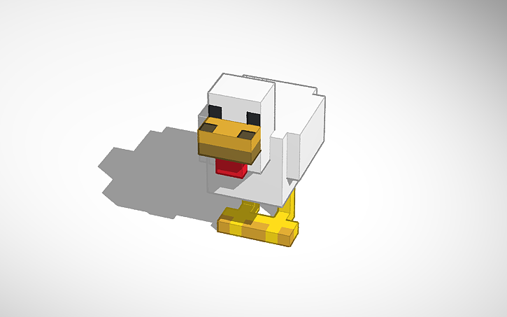 3D design Chicken - Minecraft - Tinkercad