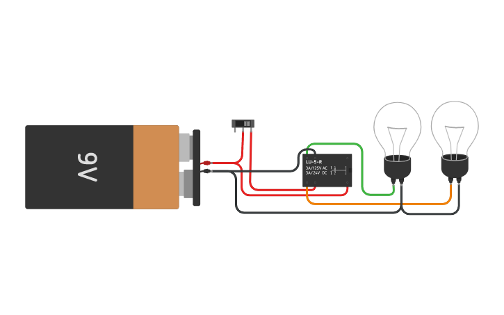 Circuit design circuito aplicación SPDT | Tinkercad