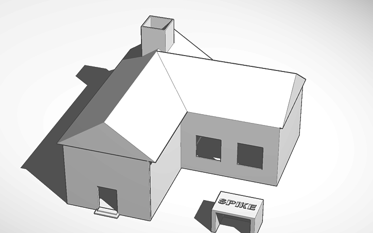 3D design House w/ dog house | Tinkercad