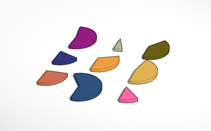 3D design Quadrat geomàgic d'un cercle (Lee Sallows) - Tinkercad