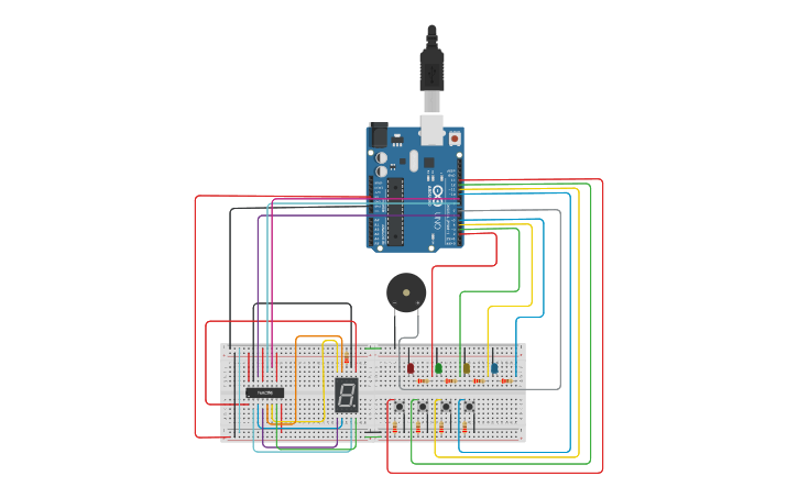 Circuit design Copy of Simón Dice - Arduino - Tinkercad