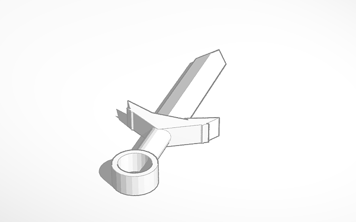 3D design Sword Keychain - Tinkercad