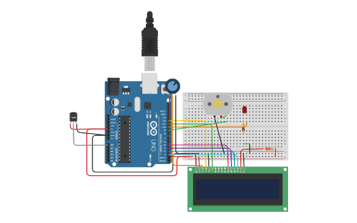 Circuit design Aire Acondicionado | Tinkercad