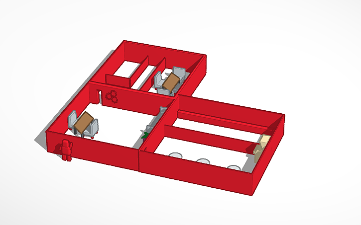 3d Design Office Floor Plan Tinkercad