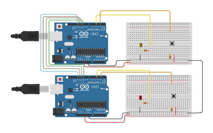 Circuit design SPI - Tinkercad