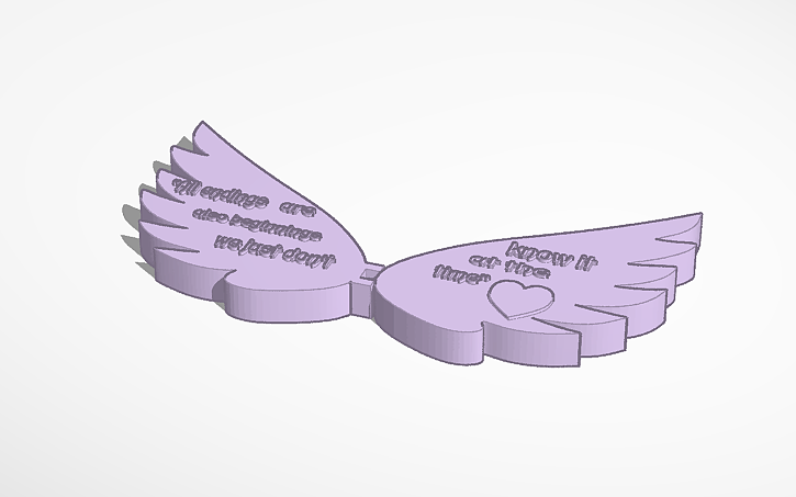 3D design Angel wings - Tinkercad