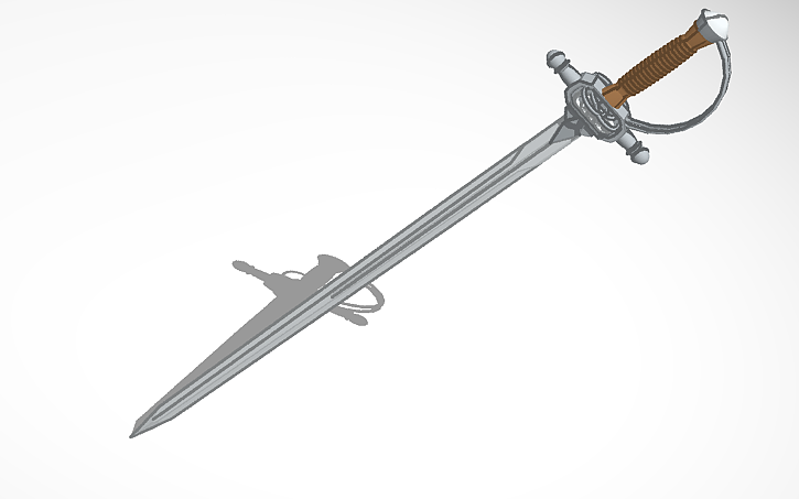 3D design Fantasy Rapier - Death Dealer - Tinkercad