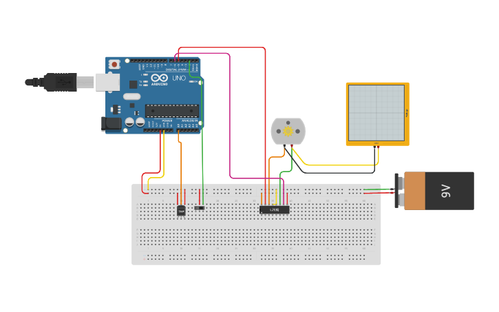 Circuit design sensor suhu - Tinkercad
