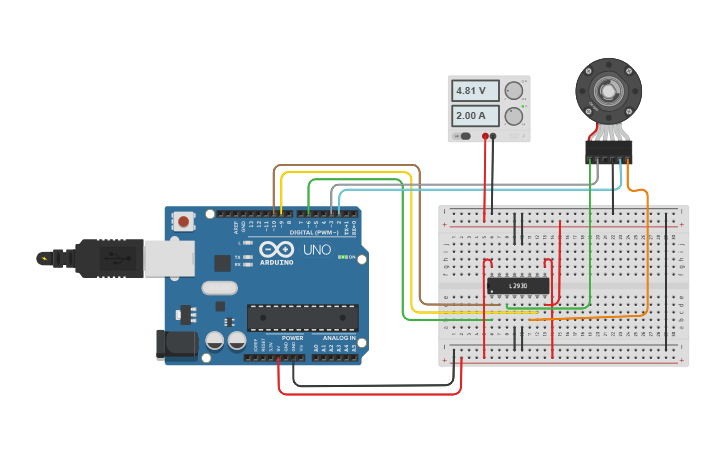 Circuit design PID Motor Controller Arduino - Tinkercad Circuit design PID Motor Controller Arduino - Tinkercad