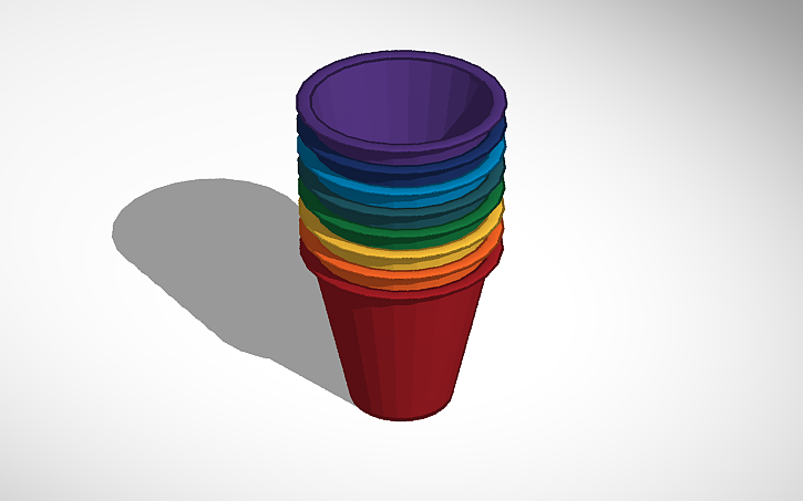 3d Design Stack Of Gradient Cups Tinkercad