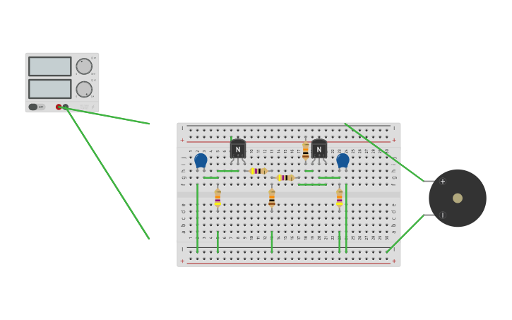 Circuit design Diff. Amp - Tinkercad