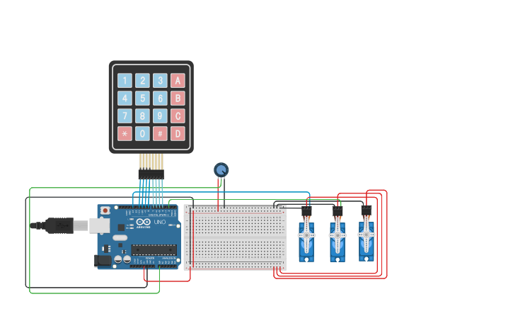 Circuit design Control de Servomotor con Arduino UNO | Tinkercad