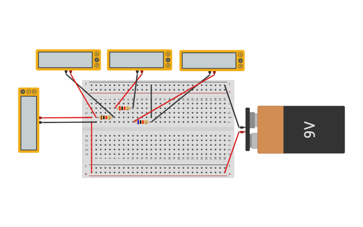 Circuit design Circuito básico en serie p1 | Tinkercad