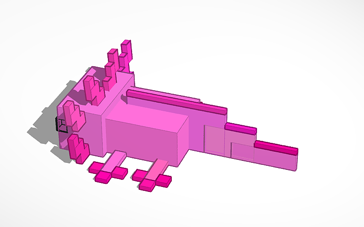 3D design Minecraft Axolotl | Tinkercad