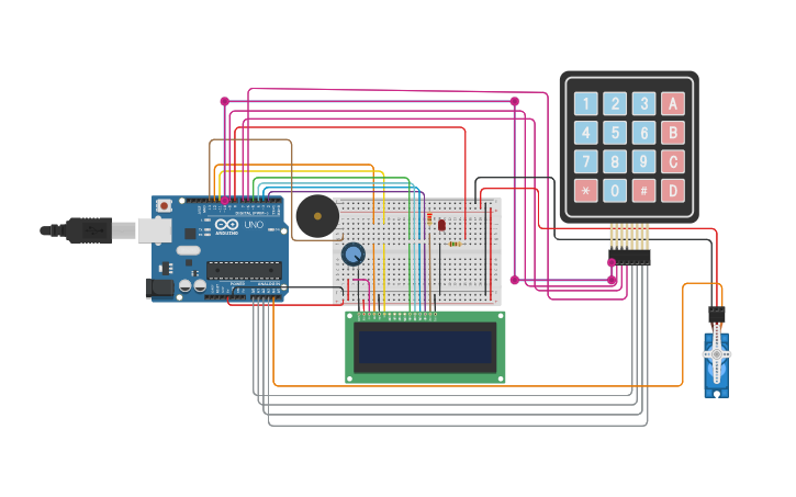 Circuit design LCD_KeyPad | Tinkercad
