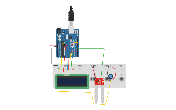 Circuit design Sensor de humedad - Tinkercad