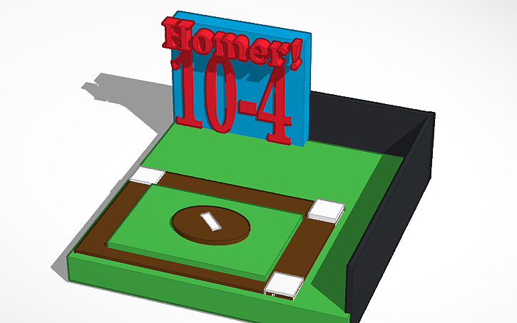 3D design baseball field - Tinkercad