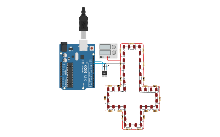 Circuit design LED Board 6321110003 | Tinkercad