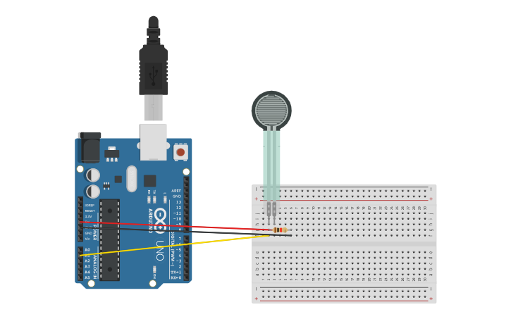 Circuit Design Force Sensor Tinkercad