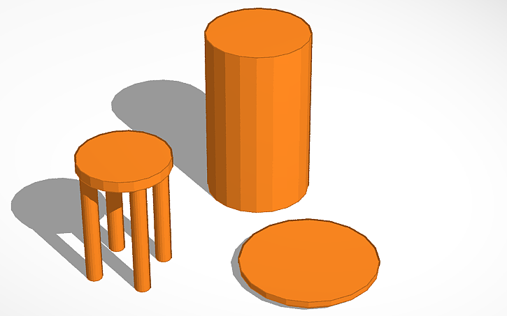 3D design stool sample | Tinkercad