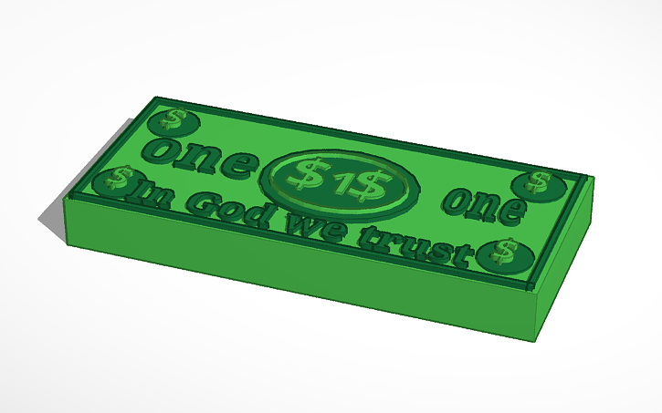 3D design One Dollar - Tinkercad
