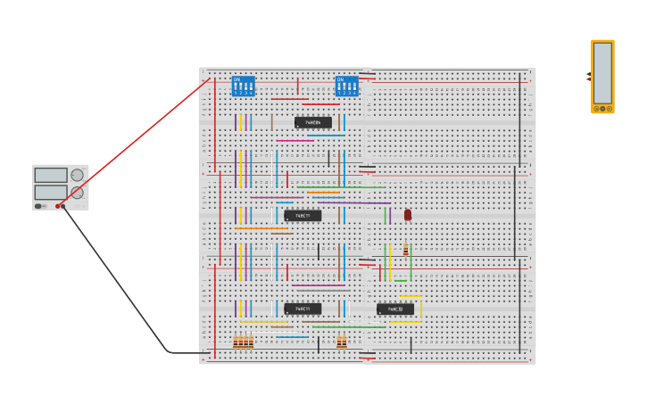 Circuit design 4x1 Multiplexer - Tinkercad