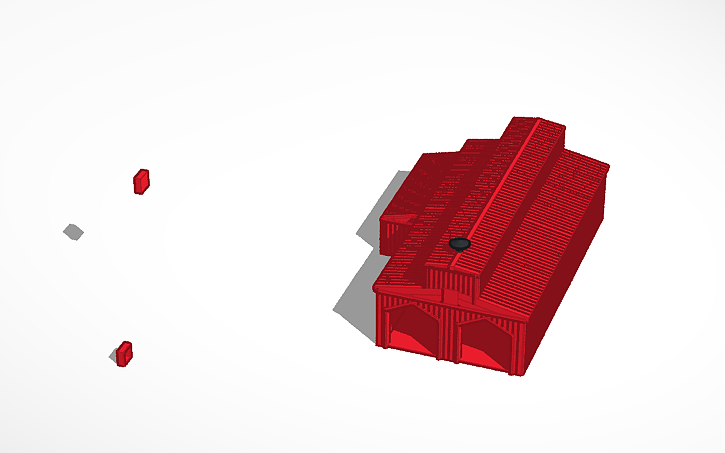 3d Design [wip] Wooden Engine House Railroad Shed Tinkercad