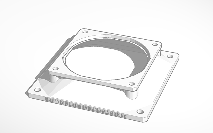 3D design 92mm to 70mm fan adapter V1 - low profile | Tinkercad
