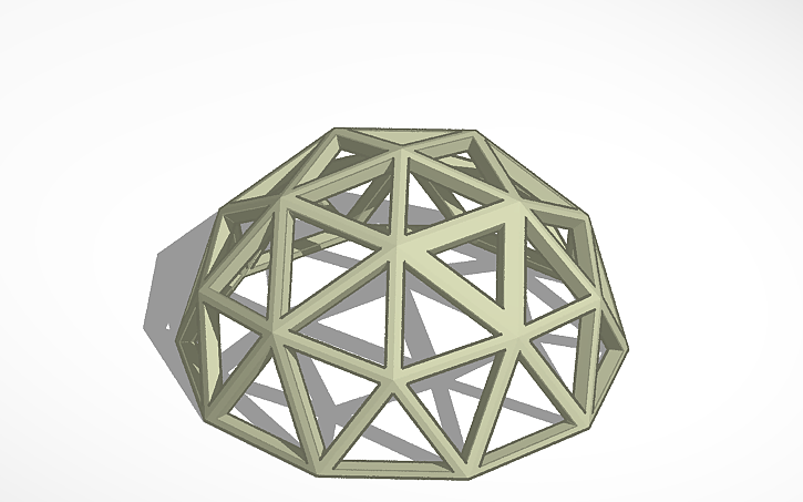 3D design geodesic dome - Tinkercad