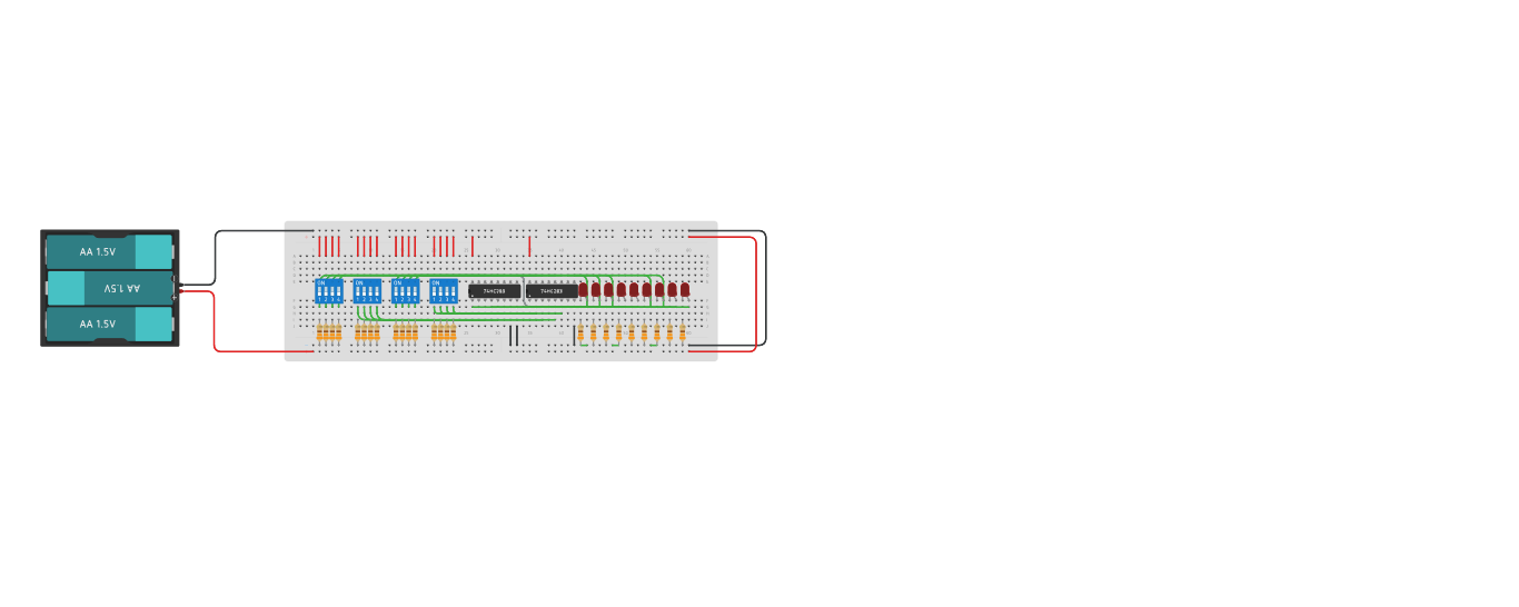 Circuit Design Sumador Tinkercad