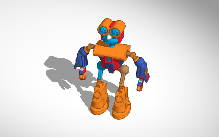 3D design mini robot - Tinkercad