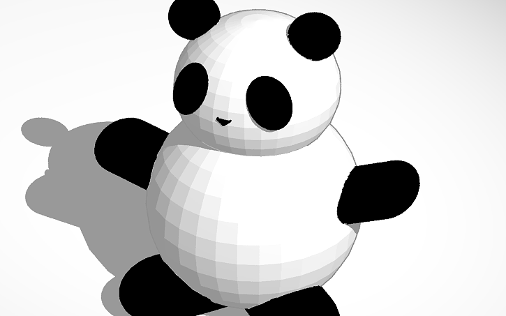 3D design Pandas - Tinkercad