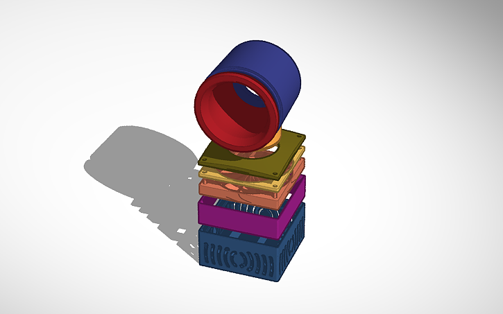 3D design Dyson Style Bladeless Fan for 120mm Fan - Tinkercad
