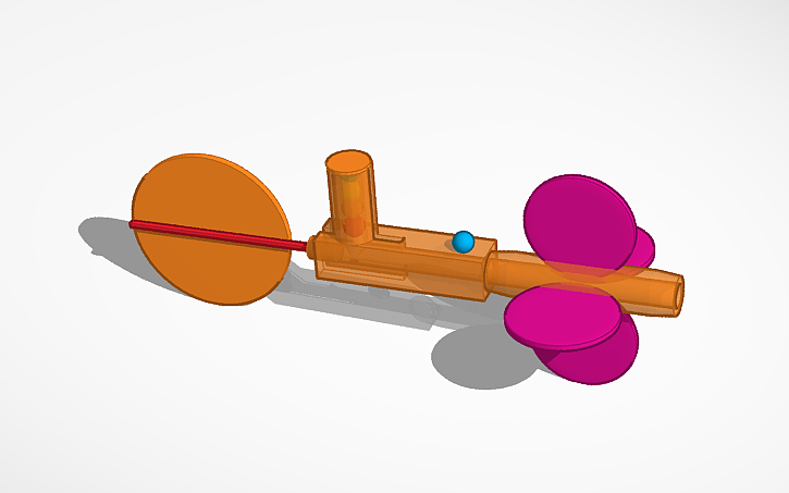 3D design ball launcher - Tinkercad