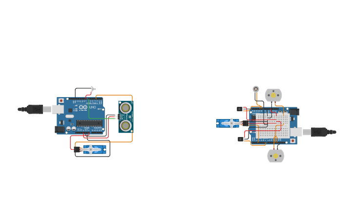 Circuit design SMART GARBAGE SYSTEM_CIRCUIT - Tinkercad