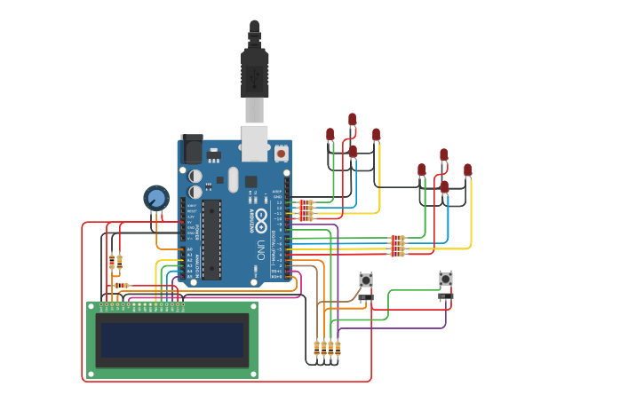 Circuit design Exercício 6 | Tinkercad