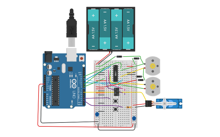 Circuit design Hall Exam 1 | Tinkercad