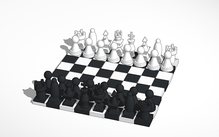 3D design Chess Board - Tinkercad