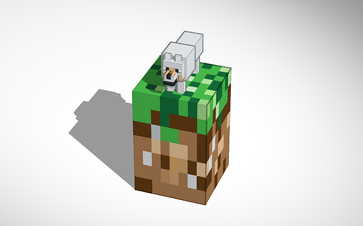 3D design Minecraft wolf figuring! - Tinkercad