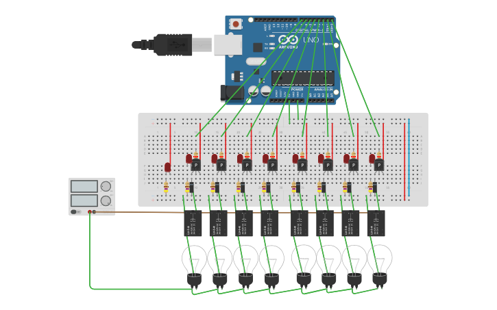 Circuit Design Relay Example Arduino Tinkercad