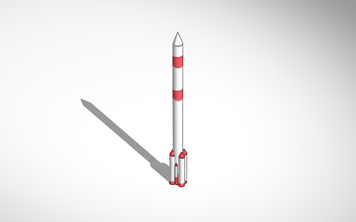 3D design PSLV Rocket - Tinkercad