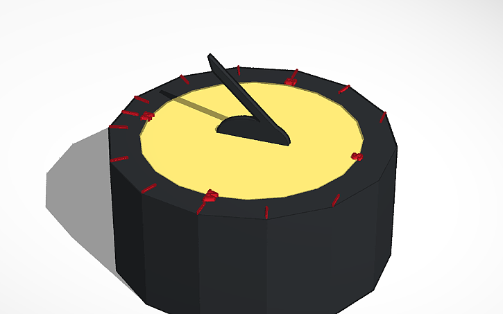 3D design sun dial - Tinkercad