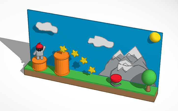 3D design hello mario - Tinkercad