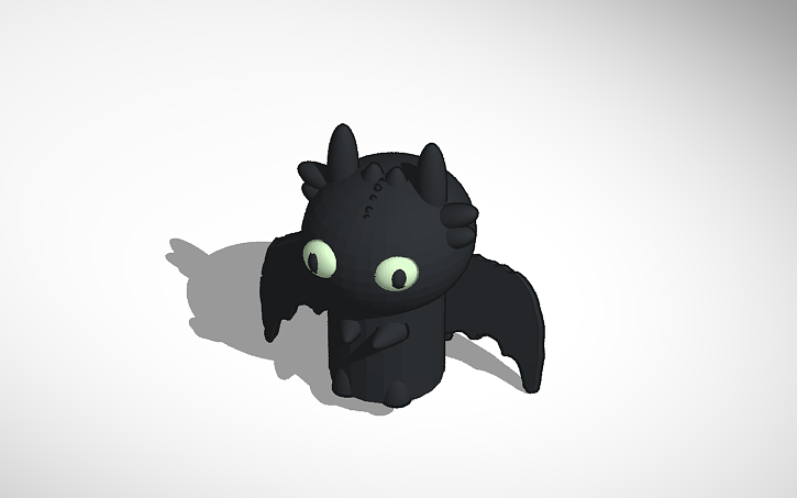 3D design Toothless (from HTTYD) (please give a like!) - Tinkercad