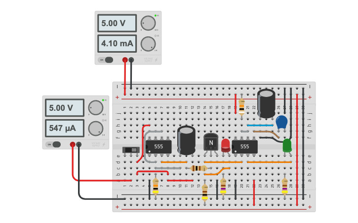 Circuit Design 555 Timer Delay Circuit Tinkercad