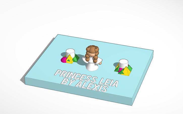 3D design princess leia - Tinkercad