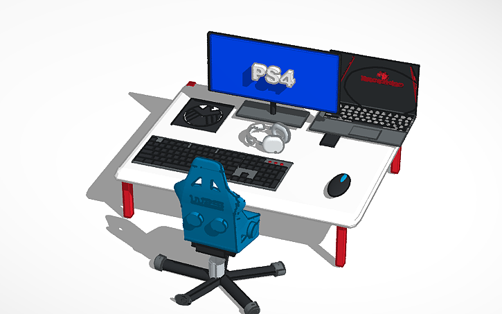 3D design Gaming setup for life boys | Tinkercad