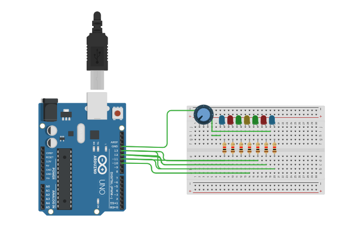 Circuit design XC 36 Willie Latihan LED 1 | Tinkercad Circuit design XC 36 Willie Latihan LED 1 | Tinkercad
