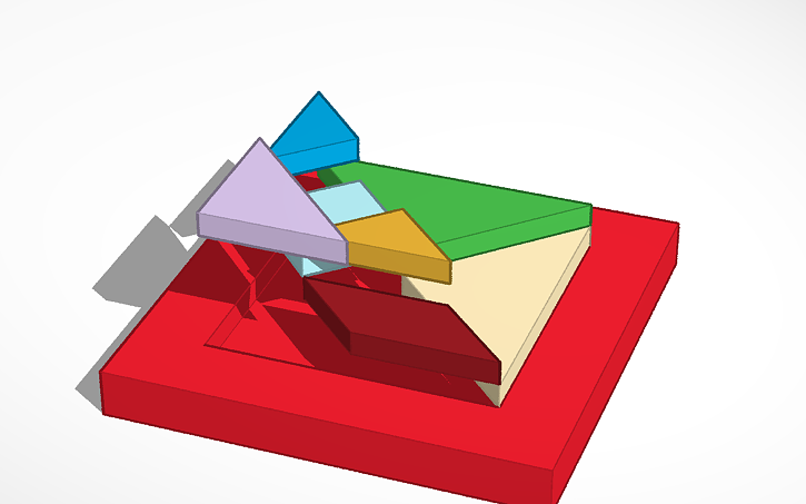 3D design Tangram - Tinkercad