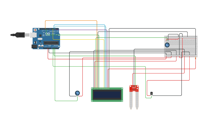Circuit design Weather Station - Tinkercad